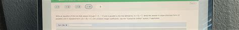 Solved Write An Equation Of The Line That Passes Through