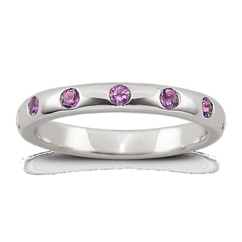 Mina Bezel Set Amethyst Sterling Silver Ring Shane Co
