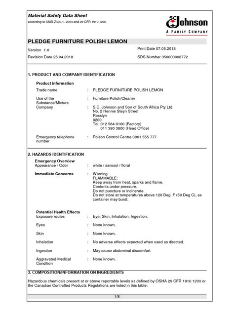 Msds Plo Pdf Occupational Safety And Health Safety
