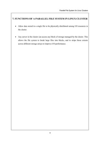 PARALLEL FILE SYSTEM FOR LINUX CLUSTERS PDF