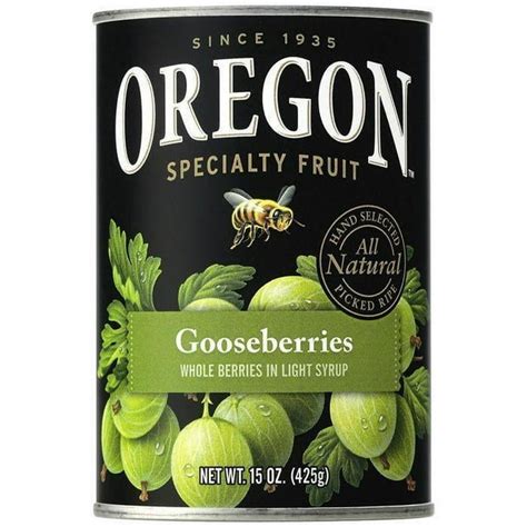 Oregon Fruit Products Gooseberries In Light Syrup 15 Oz Pack Of 8