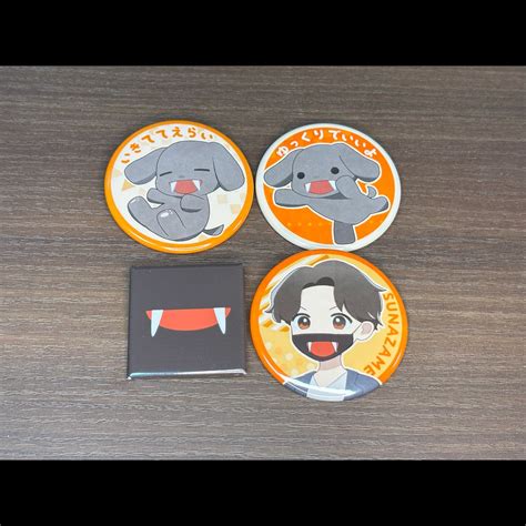 台紙付きキバイヌ＆スナザメ缶バッジ4種セット キバイヌショップ Booth