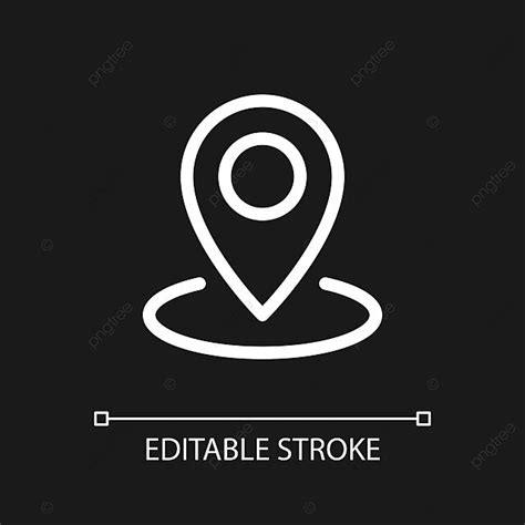 Pixelperfect White Linear Ui Icon Placed With Precision On A Dark Theme Using A Pin Point Drop