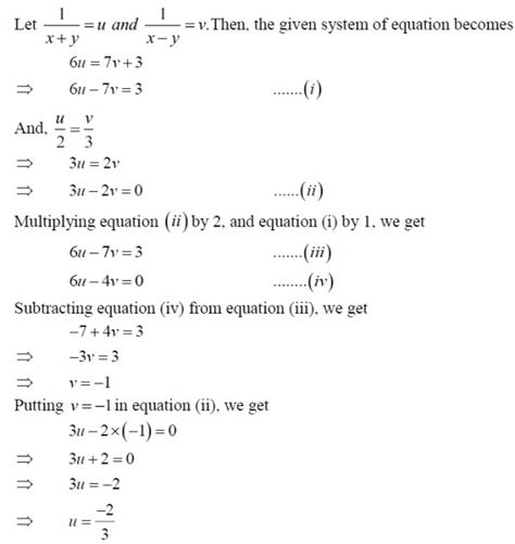 solve the following systems of equations 6 x y 7 x y 3 1 2 x y