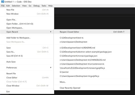 unite all the open menu items · issue 31005 · microsoft vscode · github