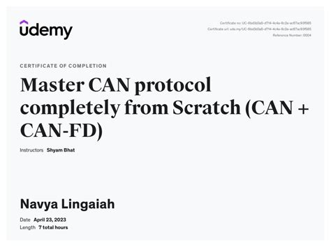 Udemy Course Completion Certificate Navya L