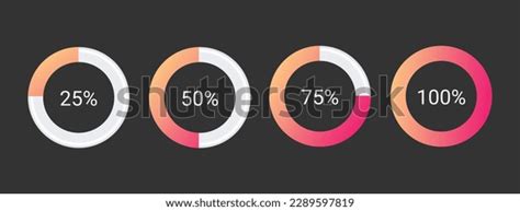 Circle Loading Progress Bars Collection Set Stock Vector Royalty Free Shutterstock