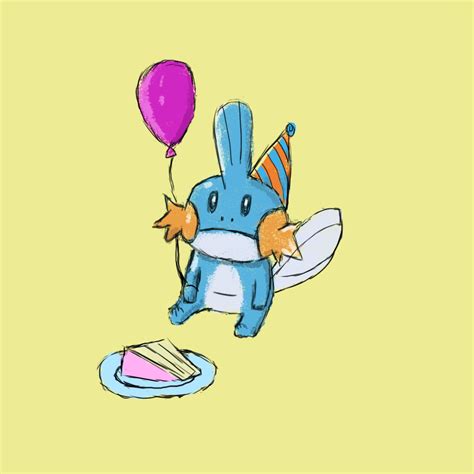 Drew A Mudkip Having A Lil Birthday Party By Himself R Pokemon