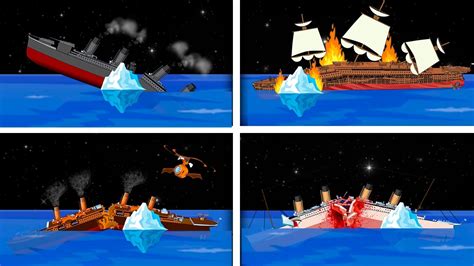 Cursed Titanics Sinking Ship Animation Youtube