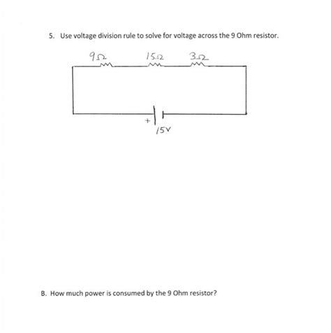 solved 5 use voltage division rule to solve for voltage
