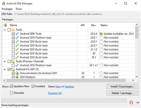 Android Sdk Manager In Windows Techgage