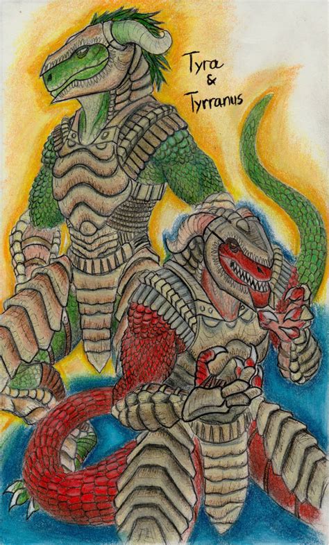 Rulers Of The Saur Race Tyra And Tyrranus By Fabledheroes On Deviantart