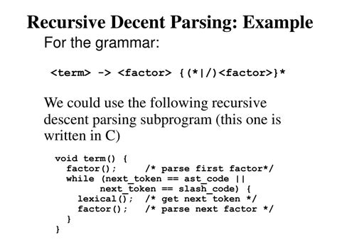 PPT C Parsing PowerPoint Presentation Free Download ID