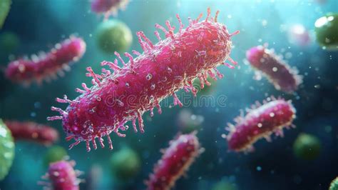 Close Up Of A Biological Cell With A Blue Background In Laboratory