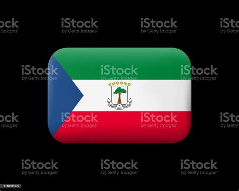 적도 기니의 국기입니다 매트 벡터 아이콘 및 단추입니다 둥근 모서리가 있는 직사각형 모양입니다 격리 국기에 대한 스톡 벡터 아트 및 기타 이미지 Istock