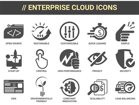 Enterprise Cloud Icons Freebie Supply