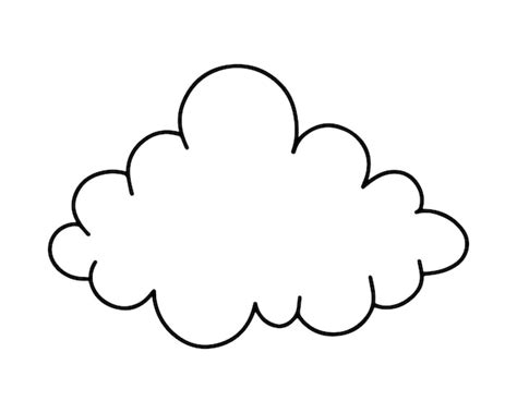 Premium Vector Cloud Weather Phenomena Doodle Linear Cartoon Coloring