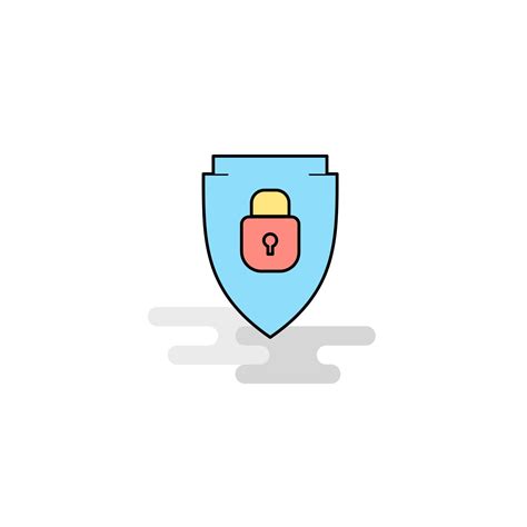 Flat Protected Shield Icon Vector 14273958 Vector Art At Vecteezy