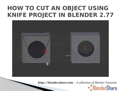 pptx how to use knife project to cut an object in blender 2 77