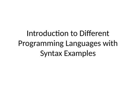 Programminglanguagessyntaxjava Python Etcpptx