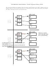 Understanding Variable Assignment and Memory Model in Programming - CSC108H Winter 2022 ...