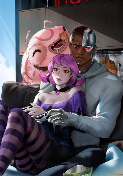 Jinx Cyborg And Silkie Dc Comics And 1 More Drawn By Jyundee Danbooru
