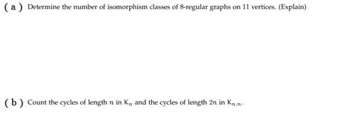 a determine the number of isomorphism classes of