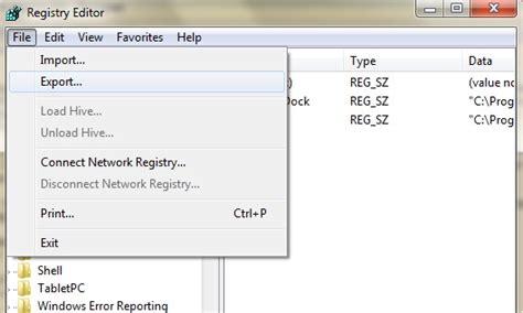 export windows registry file yogesh