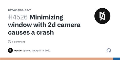 Minimizing Window With 2d Camera Causes A Crash · Issue 4526
