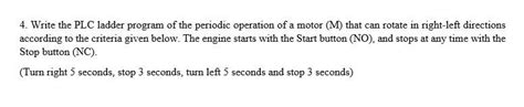 Solved Write The PLC Ladder Program Of The Periodic Chegg