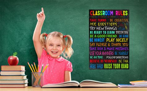 Flyab Classroom Rules Poster 12x18 Inspirational Posters