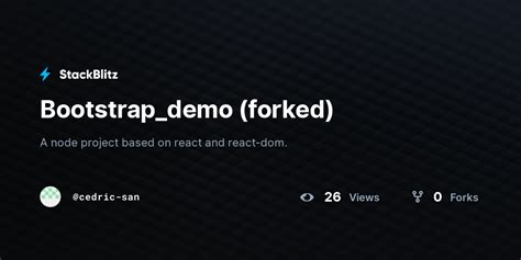 bootstrap demo forked stackblitz