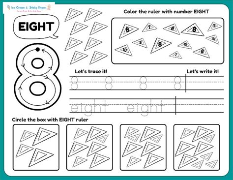 Free Numbers 1 To 10 Practice Worksheets Ice Cream N Sticky Fingers