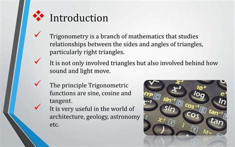 Applications Of Trignometry Pptx Geology Science