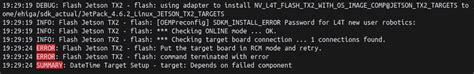 flashing jetson tx2 with the sdkmanager recognizing connection but not