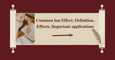 Common Ion Effect