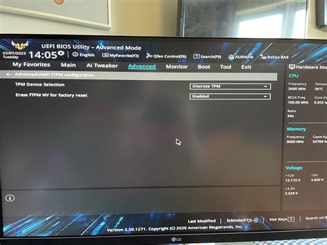 Tuf Amd Bios Cannot Enable Tpm R Asusrog