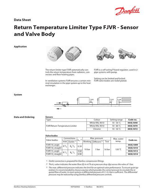 Danfoss Valve 5 Pdf Valve Pipe Fluid Conveyance