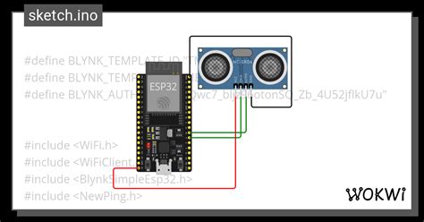 Ultrasonic Blynk Wokwi Esp32 Stm32 Arduino Simulator