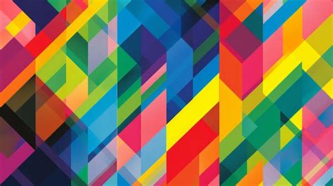 Vibrant Abstract Geometric Pattern Design Premium Ai Generated Image