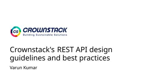 crownstack s rest api design guidelines and best practices