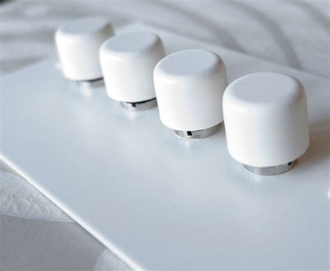 Horizon Square Dimmer Switch 1 Gang 400w Primed White Mr Resistor Lighting