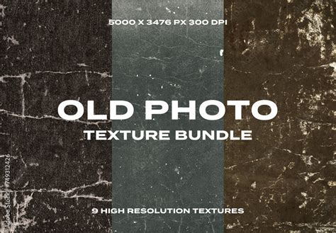 Grunge Old Retro Photo Vintage Paper Overlay Texture Pack Bundle Effect
