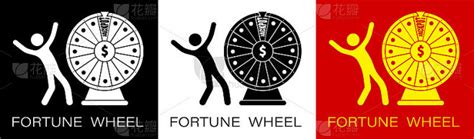 简笔画，玩家旋转幸运轮，头奖，主奖。运气，赌场和赌博。转轮盘赌，试试你的运气。简约的向量