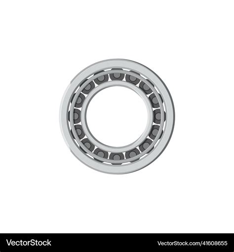 Self Aligning Ball Bearings Isolated Spare Part Vector Image