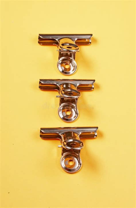 A Line Of Steel Paper Clips Stock Image Image Of Business Paperwork