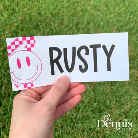 Retro Smiley Face Name Tags Editable Labels By The Dennis Crew
