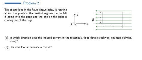 Solved Problem The Square Loop In The Figure Shown Below Chegg Com