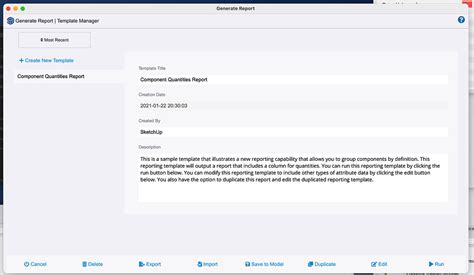 Generate Report Template Not Importing Pro Sketchup Community