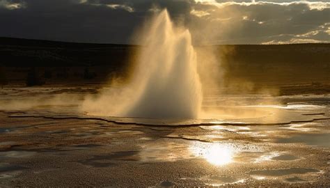 Free Photo Hot Spring Geyser Erupts In Nature Beauty Generated By Ai